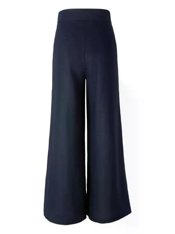 ANDRES OTALORA Pleated Flared Trousers - Blue