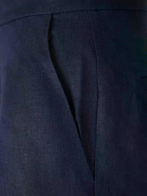 ANDRES OTALORA Pleated Flared Trousers - Blue