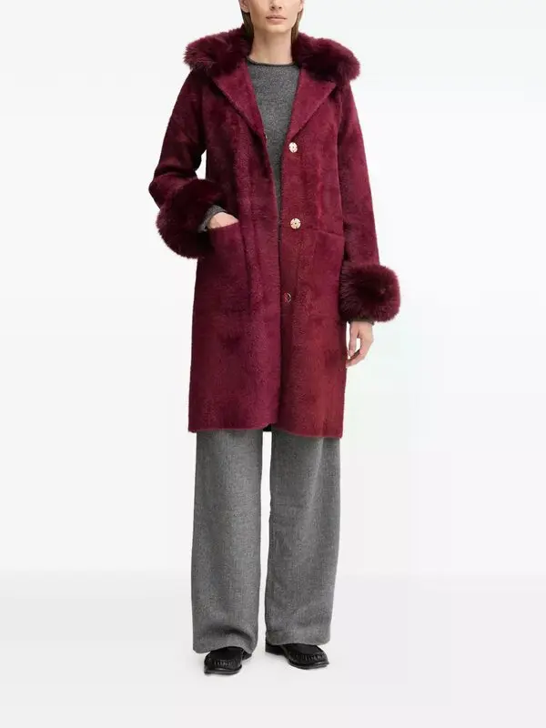 Joseph Ribkoff Faux-fur Trim Coat