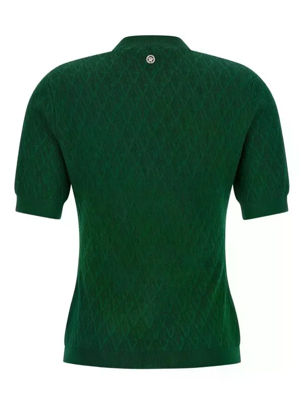 Versace Jacquard Short-sleeve Sweater