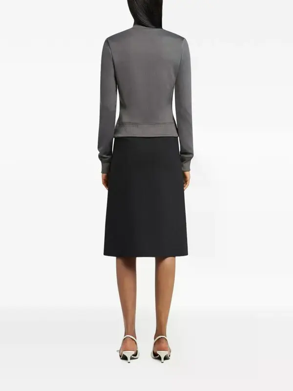 COURREGES Zip Logo Sweatshirt - Grey