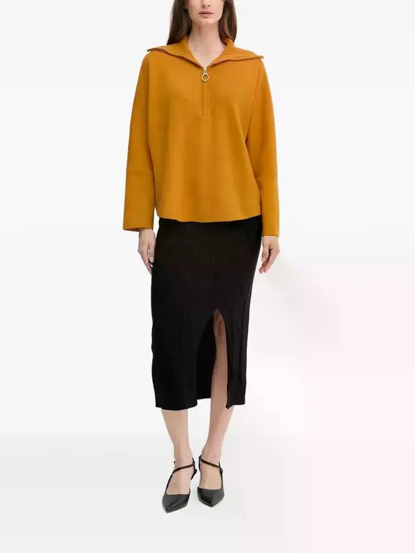Joseph Ribkoff Zip-collar Sweater - Orange