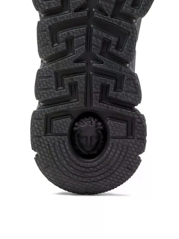Versace Trigreca Lizard-effect Sneakers - White