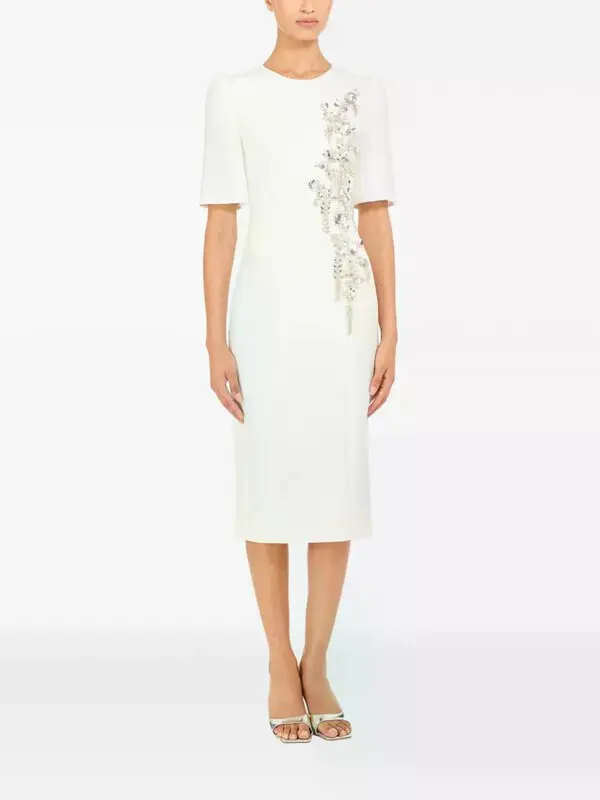 Jenny Packham Roma Midi Dress - White | Editorialist