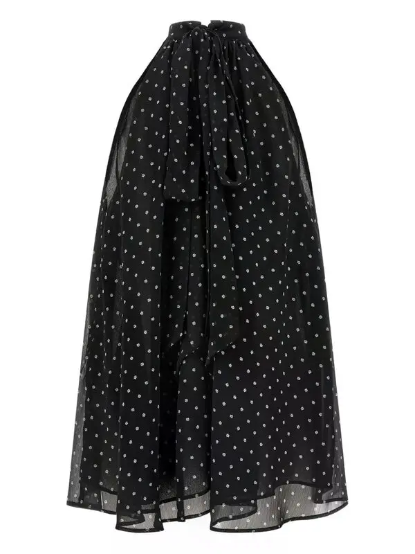 ROTATE BY BIRGER CHRISTENSEN Halterneck Top With Bow Detail