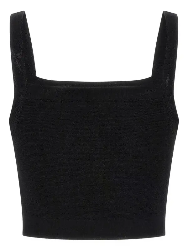 Balmain Button-detail Top - Black