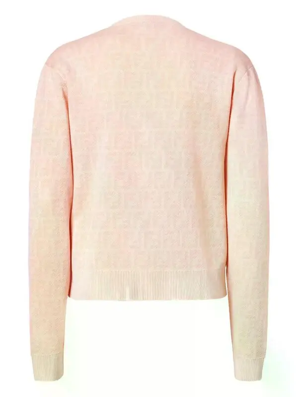 Fendi Patterned Buttoned Cardigan - Pink