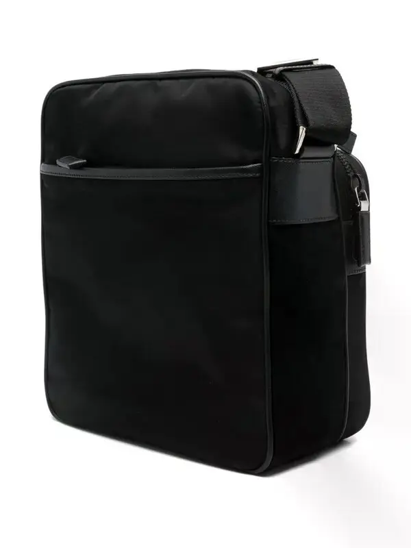 Prada Triangle-logo Messenger Bag - Black