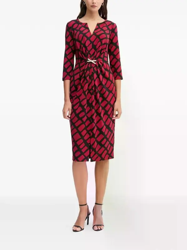 Joseph Ribkoff Printed Knotted Midi Dress