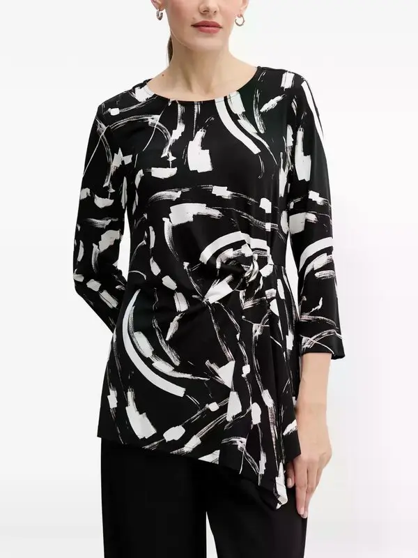 Joseph Ribkoff Graphic-print Knot Top