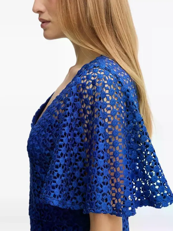 Joseph Ribkoff Lace V-neck Midi Dress
