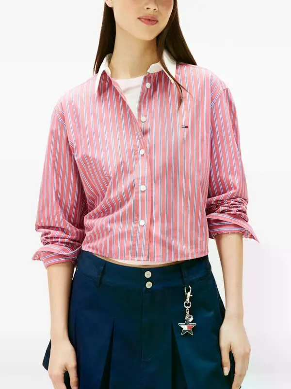 Tommy Hilfiger Striped Point Collar Shirt