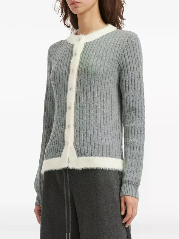 B+AB Cable-knit Cardigan - Grey