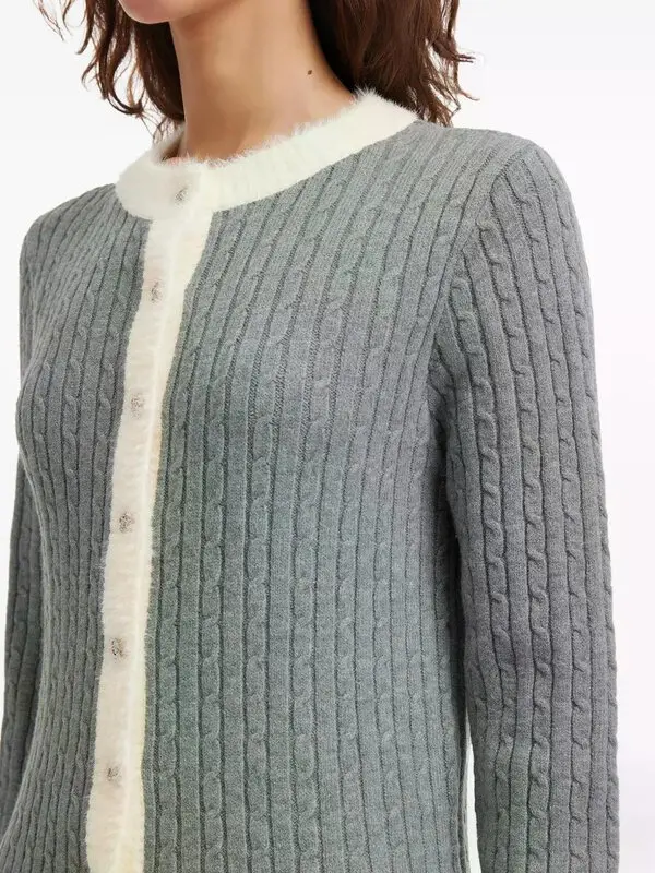 B+AB Cable-knit Cardigan - Grey