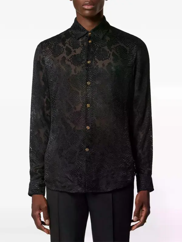 Versace Snakeskin-pattern Shirt