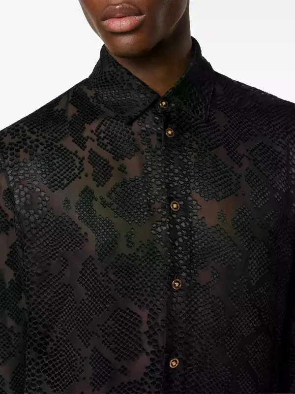 Versace Snakeskin-pattern Shirt