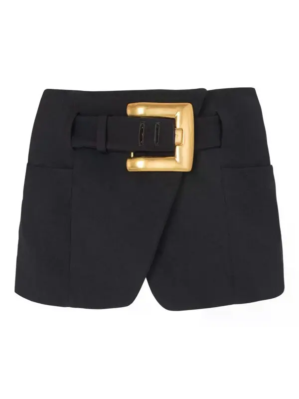 Balmain Belted-waist Mini Skirt