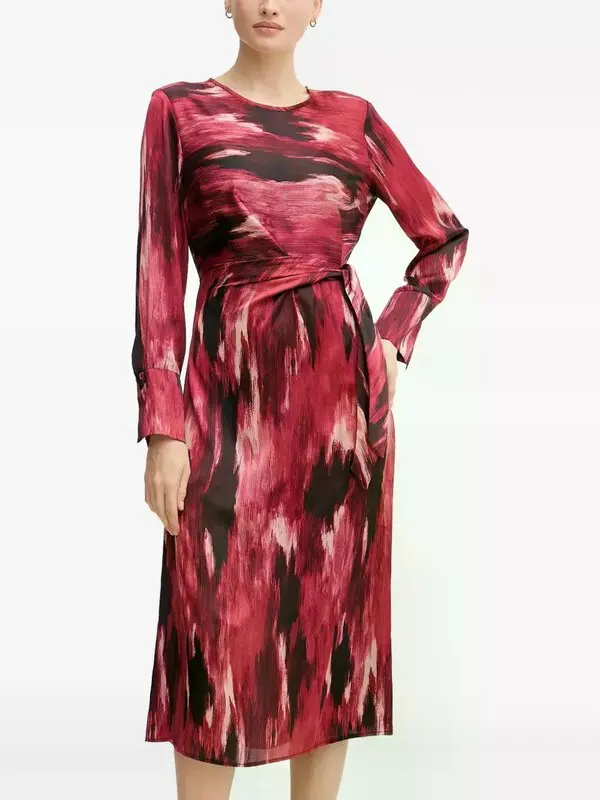 Joseph Ribkoff Tie-waist Printed Dress