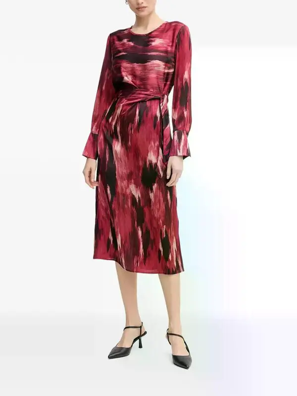 Joseph Ribkoff Tie-waist Printed Dress