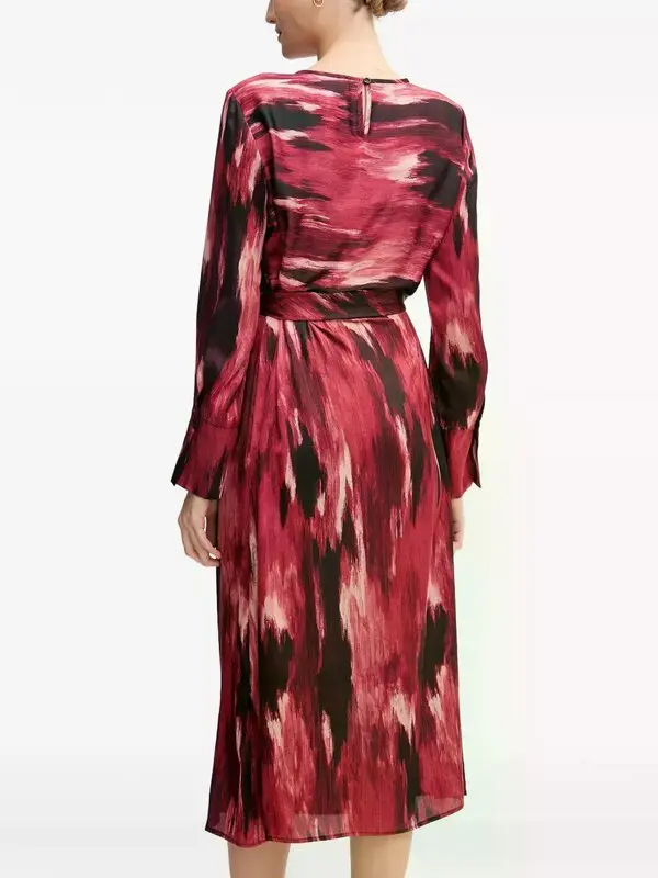 Joseph Ribkoff Tie-waist Printed Dress