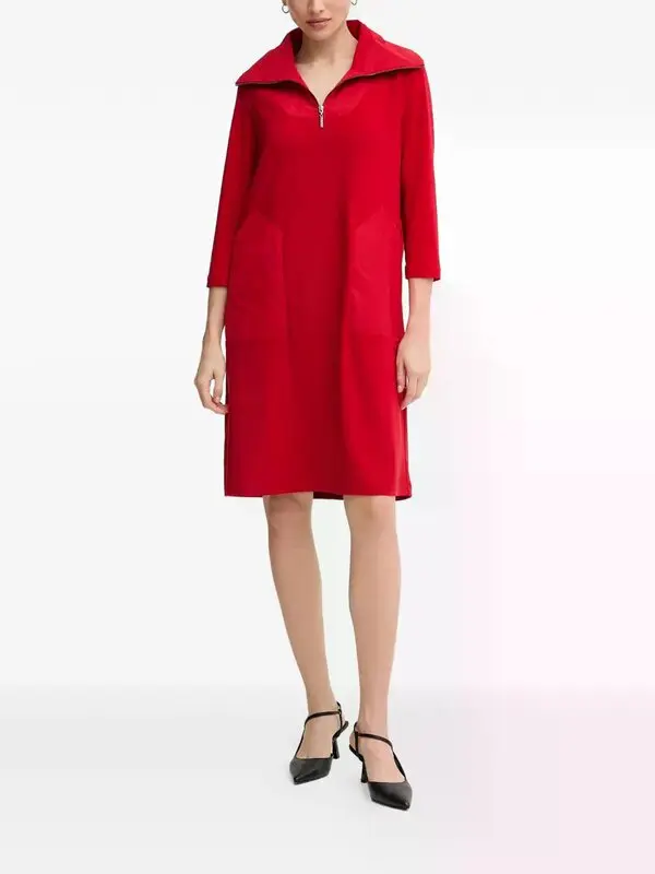 Joseph Ribkoff Zip-collar Pocket Midi Dress
