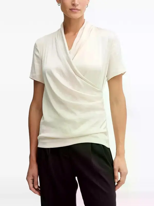 Joseph Ribkoff Short-sleeve Wrap Blouse