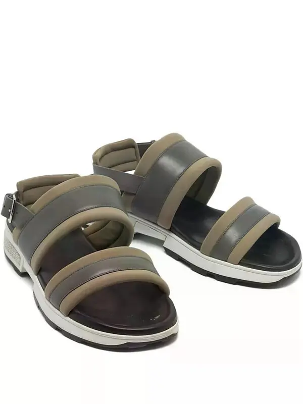 Hermès Leather Strap Platform Sandals - Brown