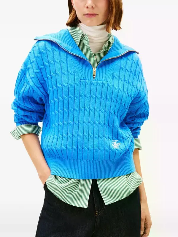 Tommy Hilfiger Cable-knit Zip Sweater