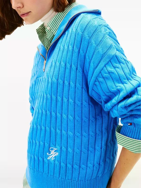Tommy Hilfiger Cable-knit Zip Sweater