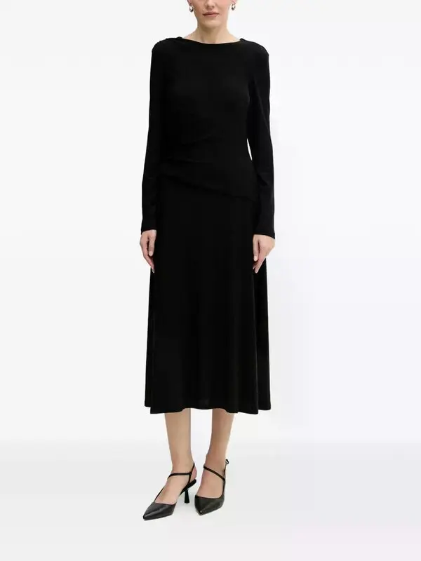 Joseph Ribkoff Long-sleeve Gathered Midi Dress