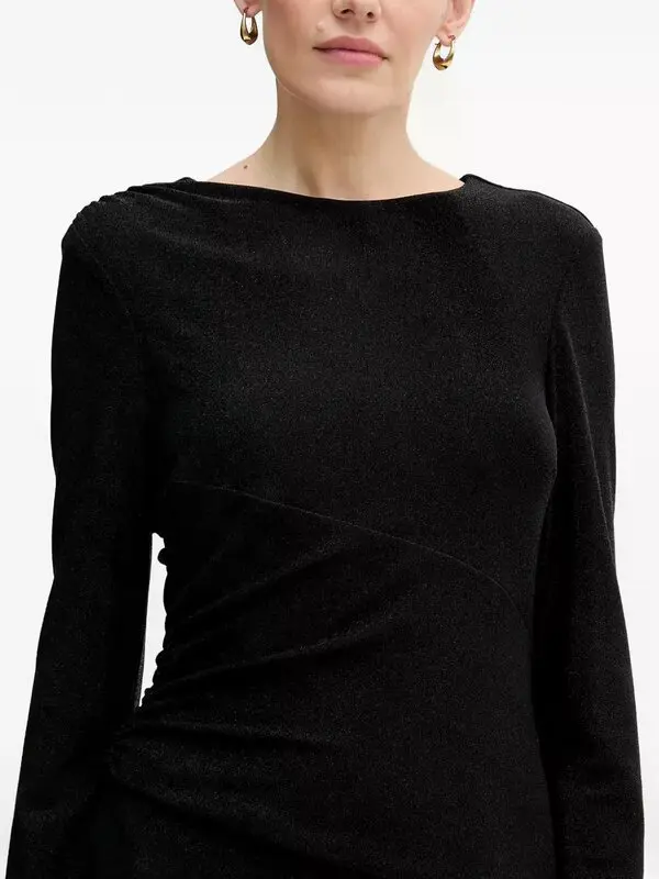 Joseph Ribkoff Long-sleeve Gathered Midi Dress