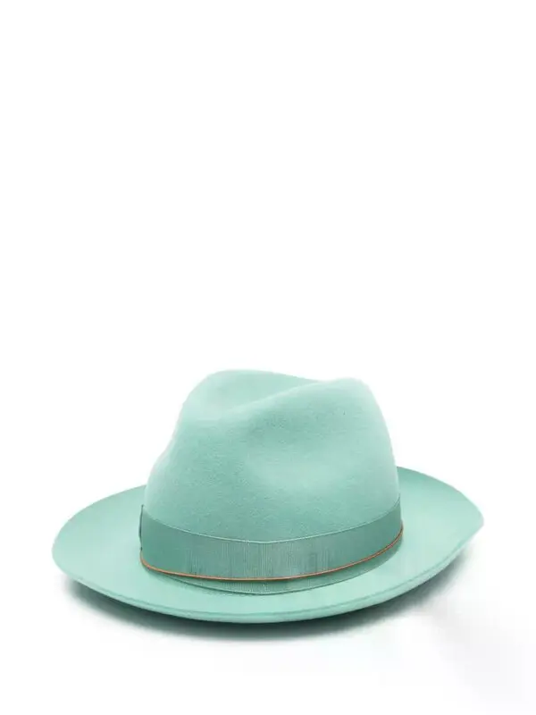 Borsalino Monica Fedora Hat - Green