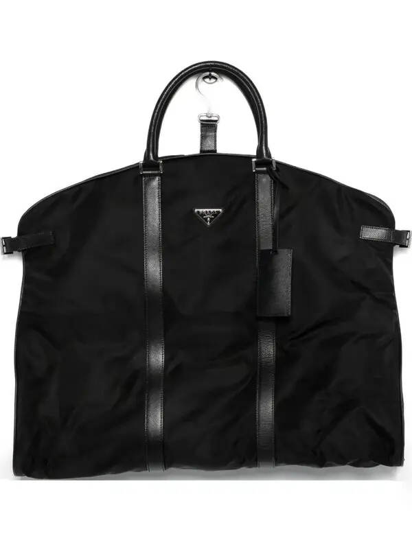 Prada Triangle-logo Travel Bag - Black