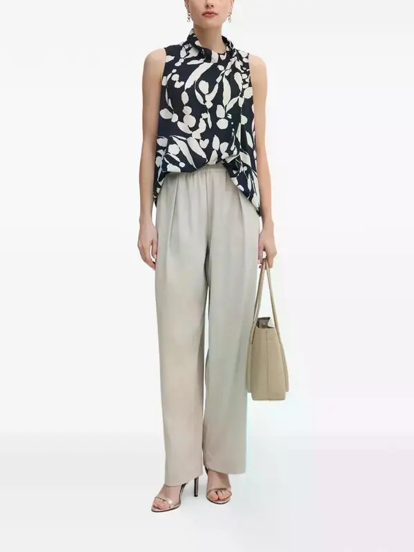 Joseph Ribkoff Abstract-pattern Halterneck Blouse