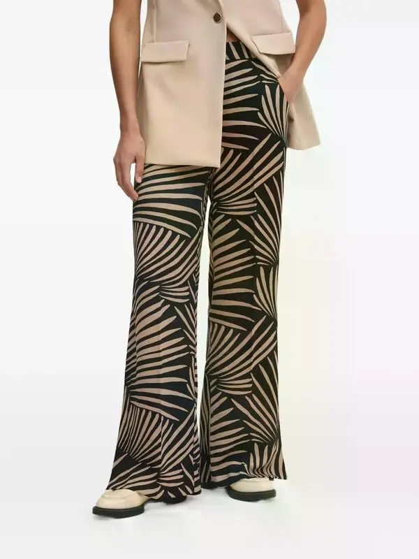 Joseph Ribkoff Abstract-print Split Trousers