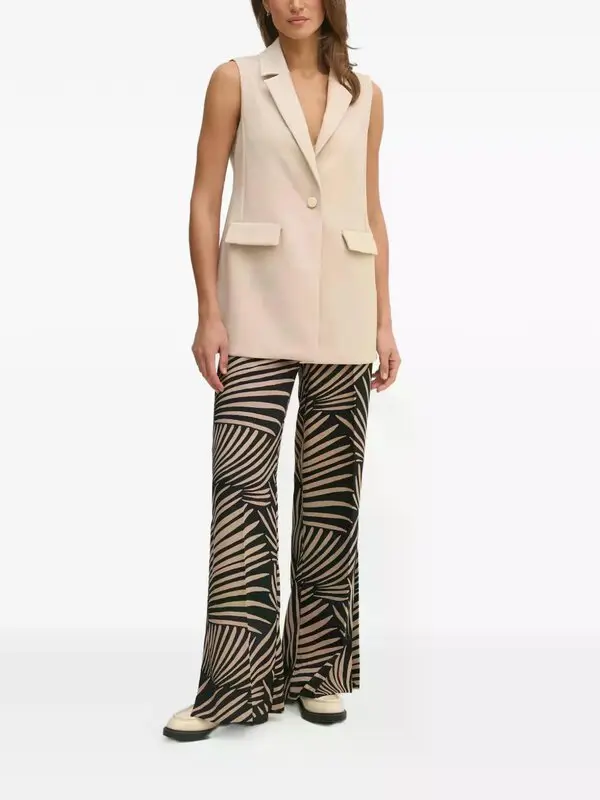 Joseph Ribkoff Abstract-print Split Trousers