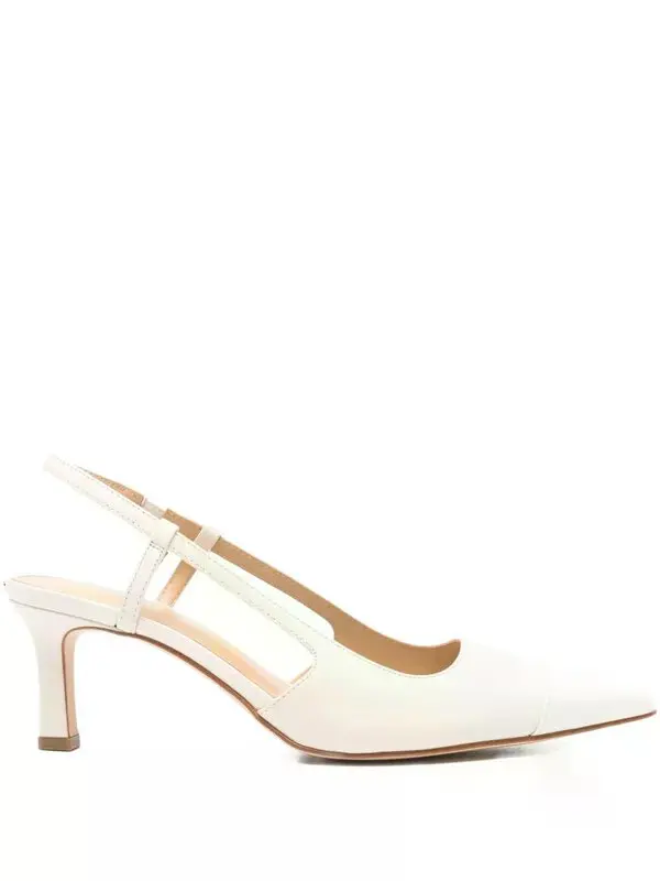 Michael Kors Leather Slingback Pumps - Neutrals