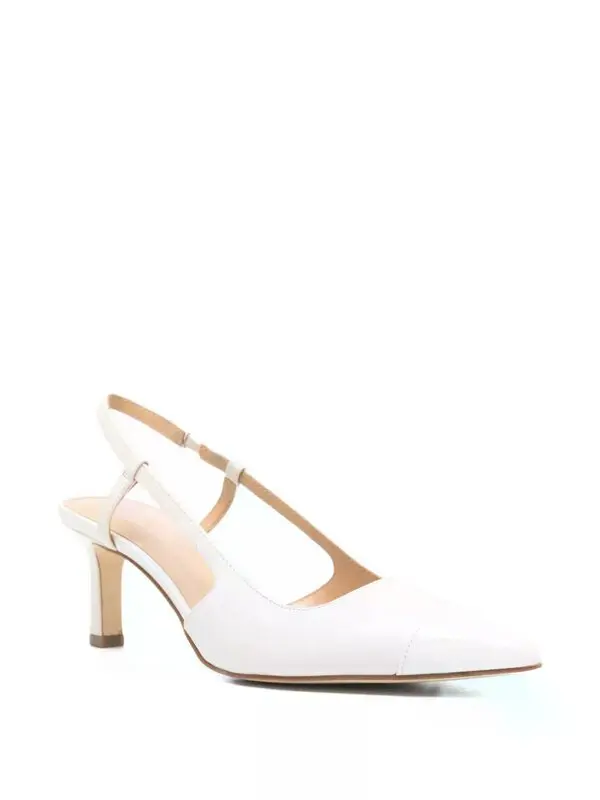 Michael Kors Leather Slingback Pumps - Neutrals