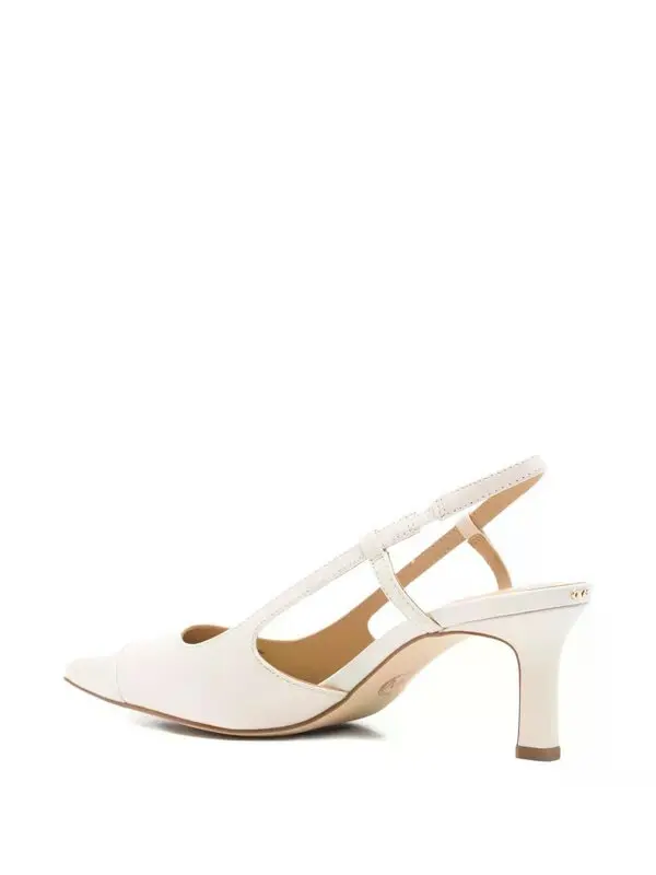 Michael Kors Leather Slingback Pumps - Neutrals