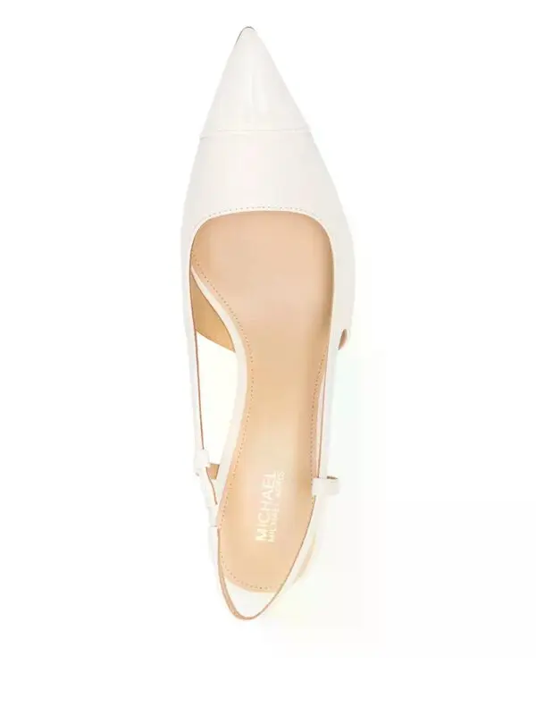 Michael Kors Leather Slingback Pumps - Neutrals