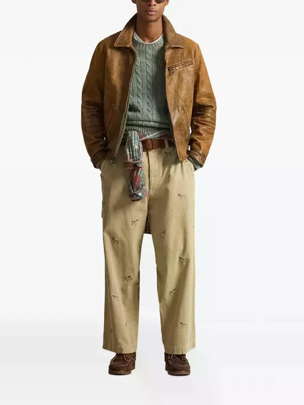 Polo Ralph Lauren Zip Sheepskin Bomber Jacket