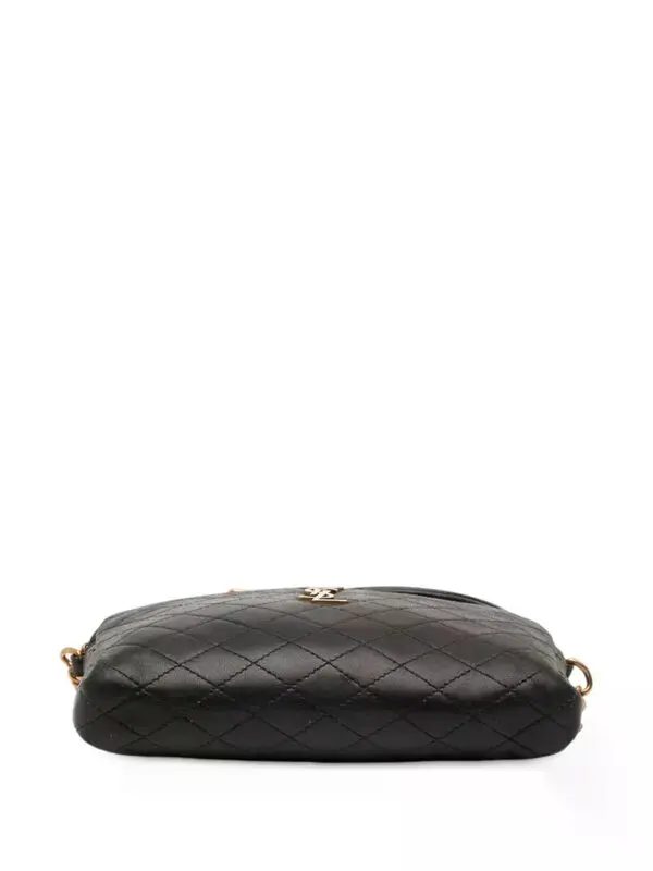 Saint Laurent Mini Quilted Lambskin Gaby Zippered Pouch - Black