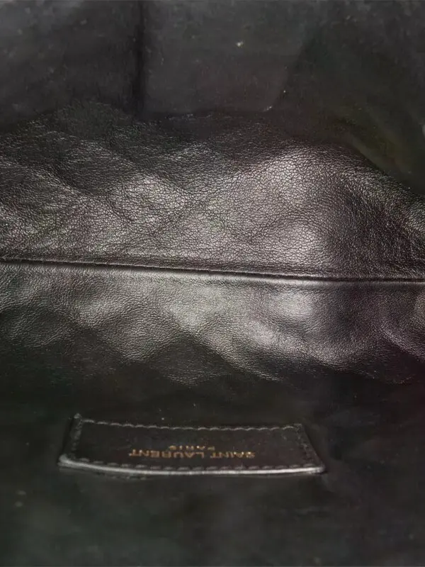 Saint Laurent Mini Quilted Lambskin Gaby Zippered Pouch - Black