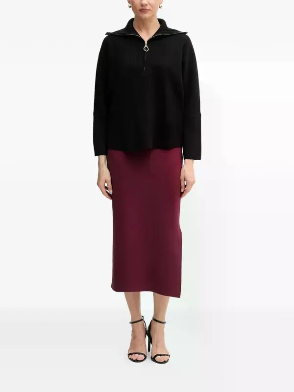 Joseph Ribkoff Zip-up Collar Sweater - Black