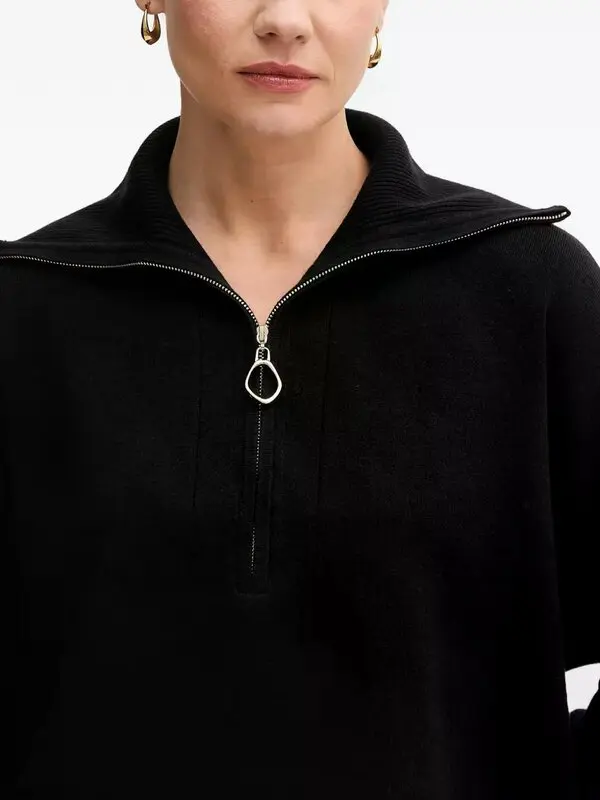 Joseph Ribkoff Zip-up Collar Sweater - Black