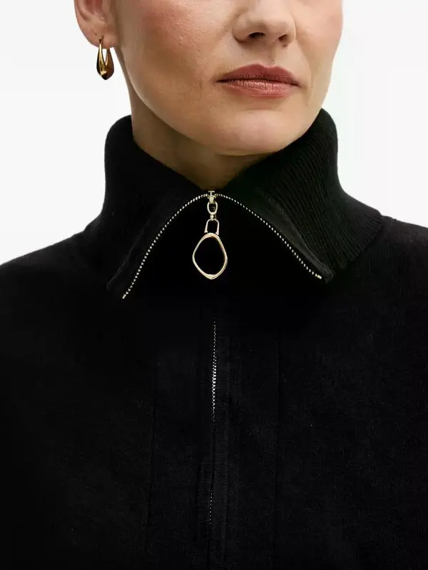 Joseph Ribkoff Zip-up Collar Sweater - Black