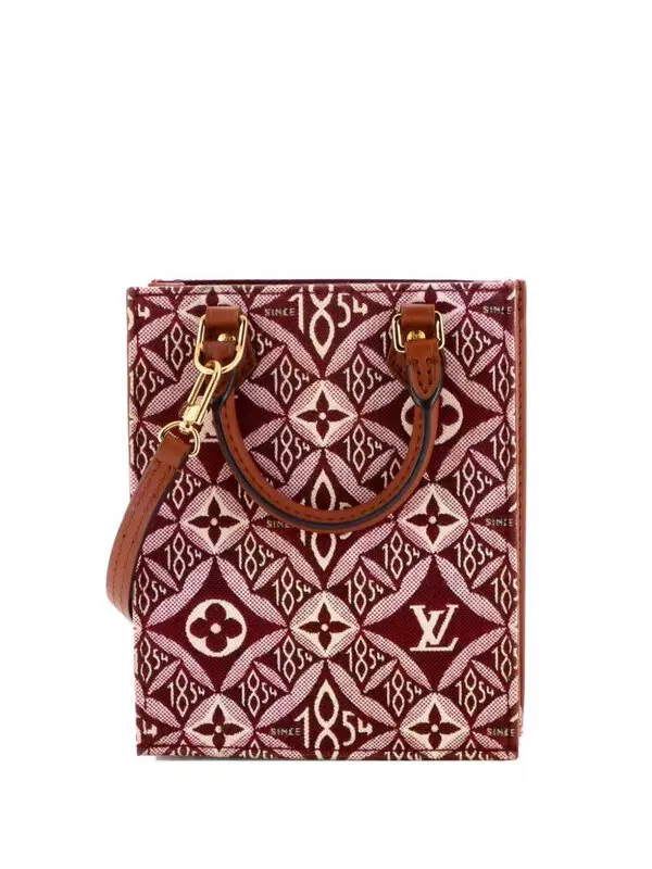LOUIS VUITTON Petit Sac Plat Bag Limited Edition Since 1854 Monogram Jacquard - Brown
