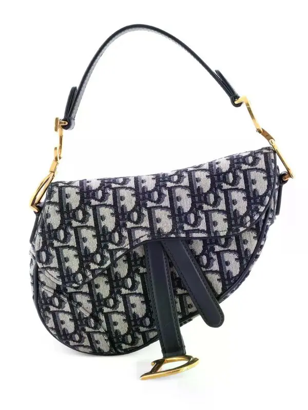 Dior Saddle Handbag Oblique Canvas Mini Shoulder Bag - Blue