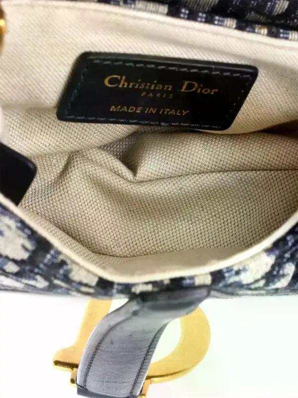 Dior Saddle Handbag Oblique Canvas Mini Shoulder Bag - Blue