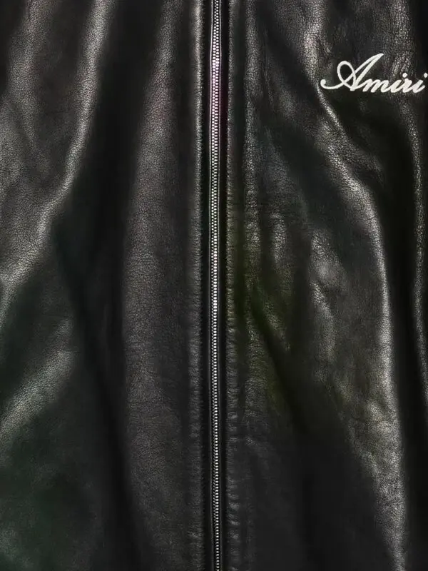Amiri Snakeskin-print Embellished Jacket